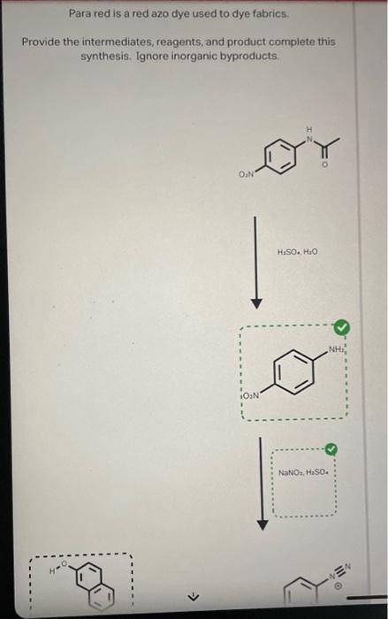 Solved Para red is a red azo dye used to dye fabrics. | Chegg.com