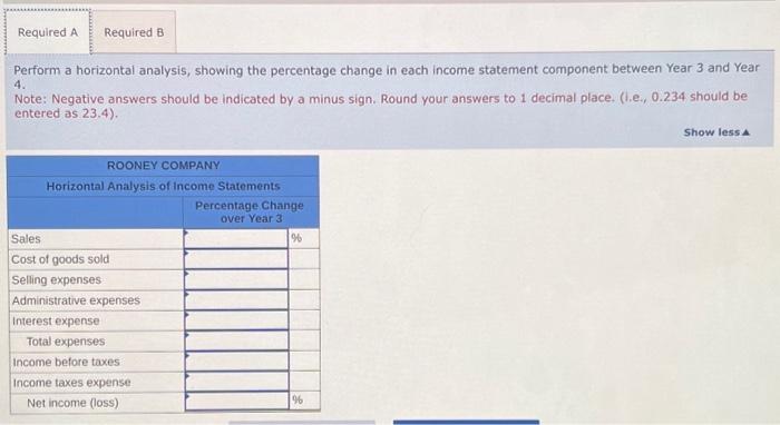 Solved Exercise 13-3A (Algo) Horizontal and vertical | Chegg.com