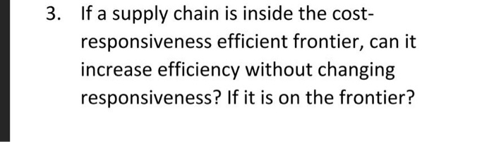 Solved 3. If a supply chain is inside the cost- | Chegg.com