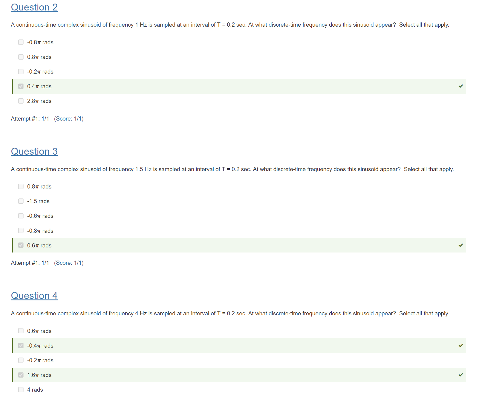 Solved Question 2A continuous-time complex sinusoid of | Chegg.com