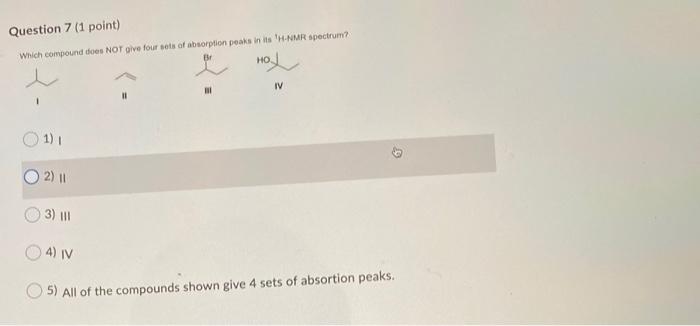 Solved Question 7 (1 point) Which compound does NOT give | Chegg.com