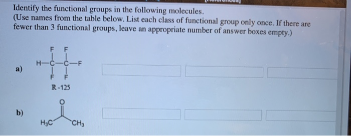 Solved Identify the functional groups in the following | Chegg.com