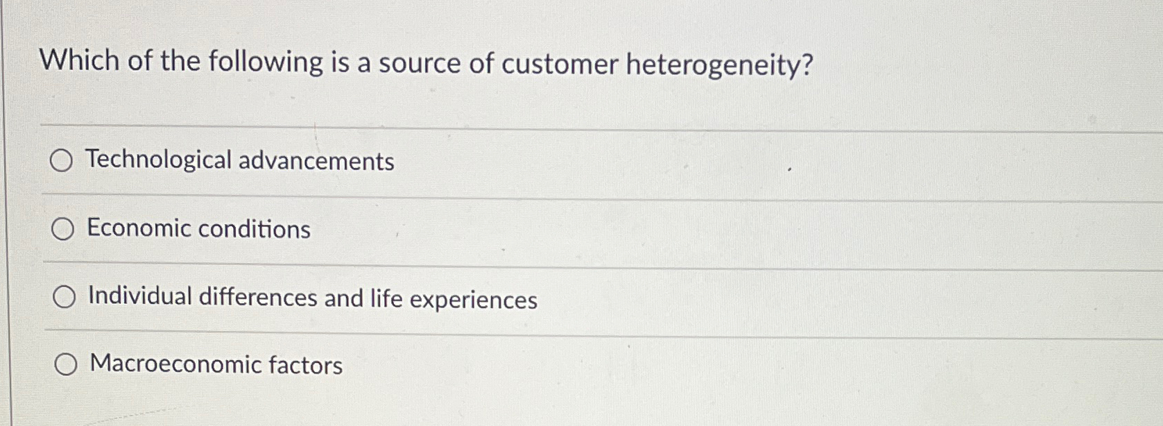 Solved Which of the following is a source of customer | Chegg.com