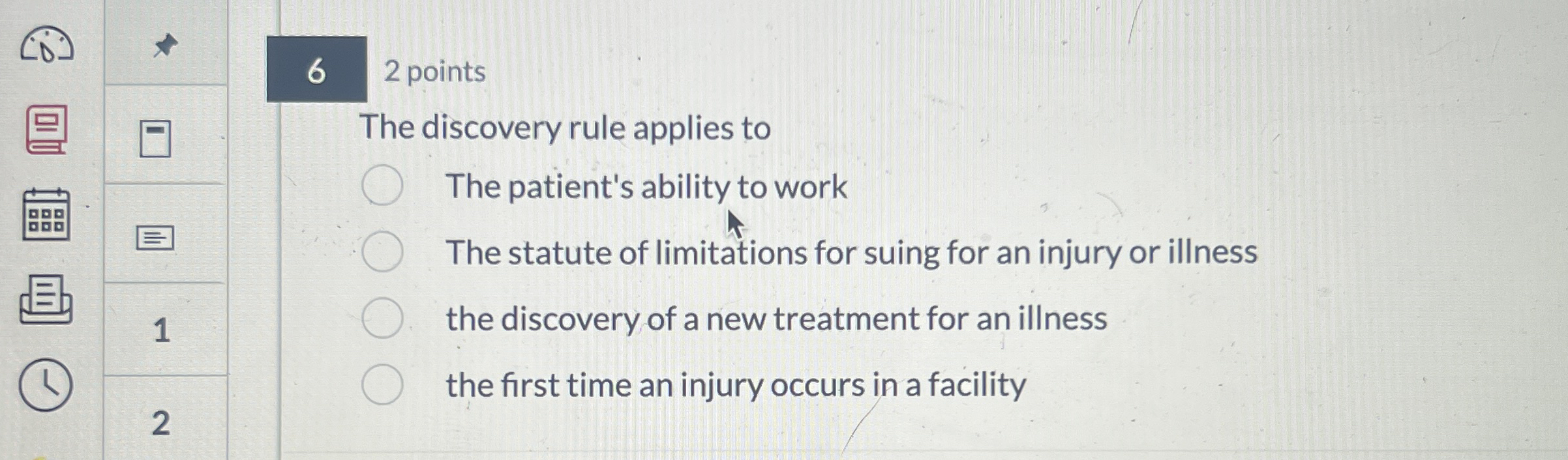 Solved 62 ﻿pointsThe discovery rule applies toThe patient's | Chegg.com
