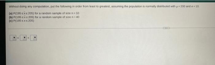 Solved without doing any computation, put the following in | Chegg.com
