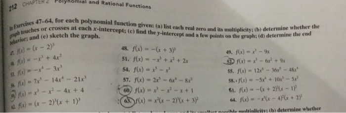 Solved LAPTER 2 Polynomial and Rational Functions 12 CHAPTER | Chegg.com