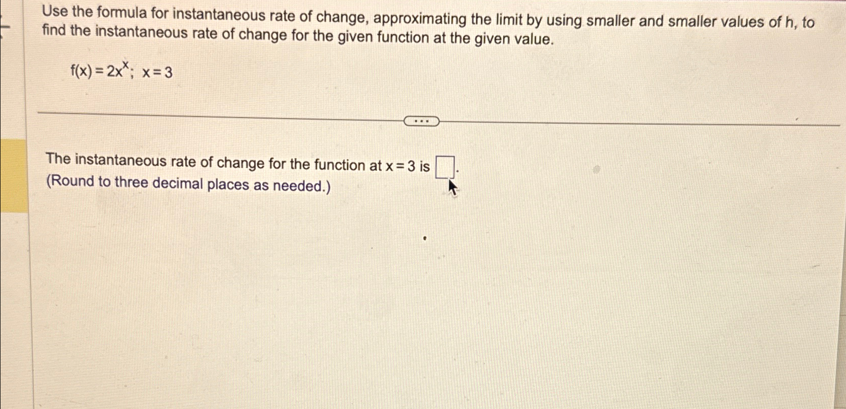 Use the formula for instantaneous rate of change, | Chegg.com