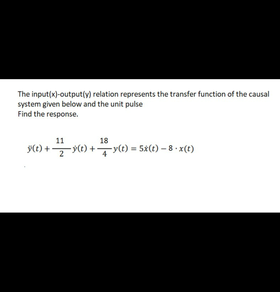 Solved The input(x)-output(y) relation represents the | Chegg.com
