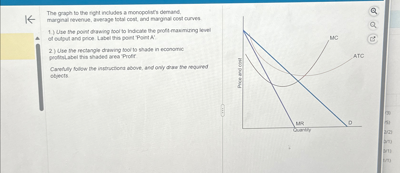 Solved The graph to the right includes a monopolist's | Chegg.com
