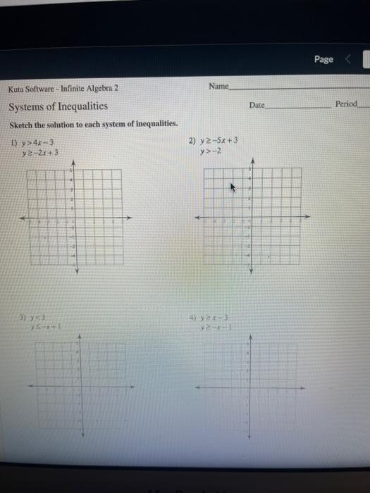 Solved Sketch the solution to each system of inequalities. | Chegg.com