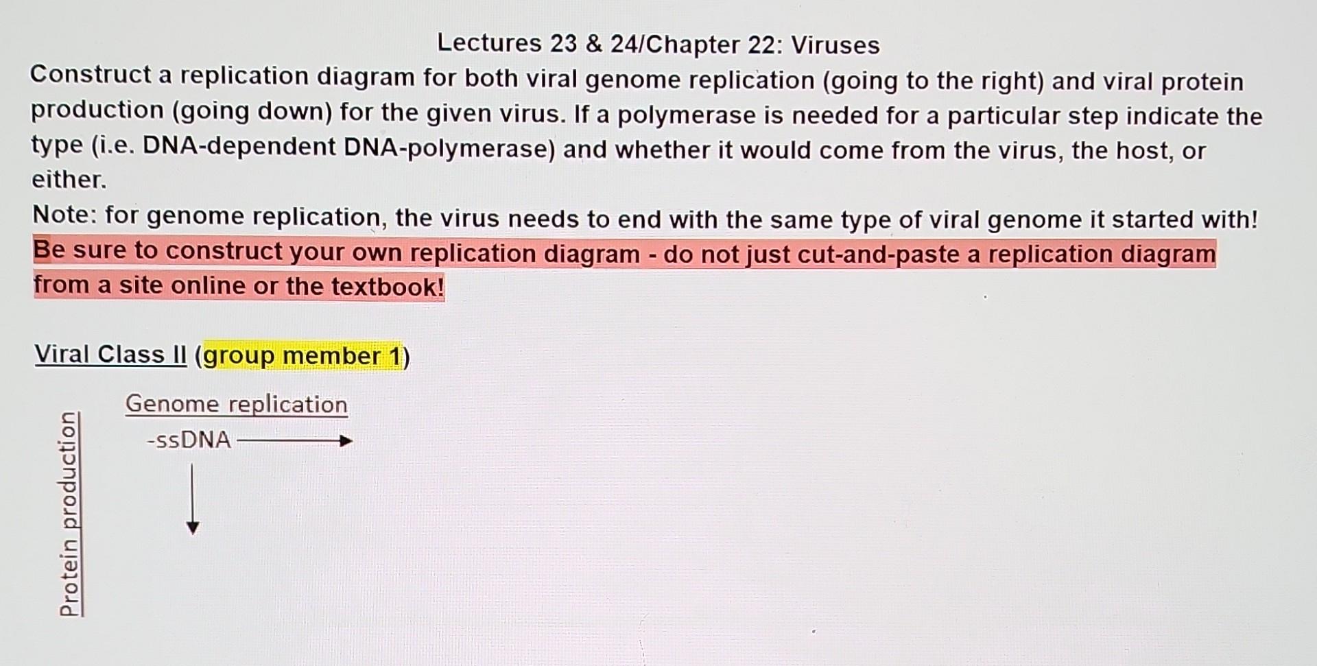 Solved Lectures 23& 24/Chapter 22: Viruses Construct a | Chegg.com