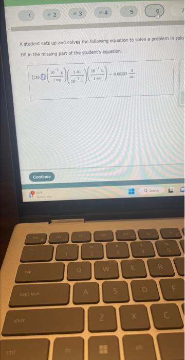 Solved A student sets up and solves the following equation | Chegg.com