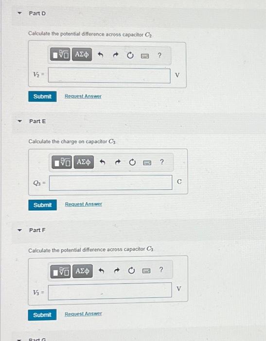 Solved Calculate The Potential Difference Across Capacitor