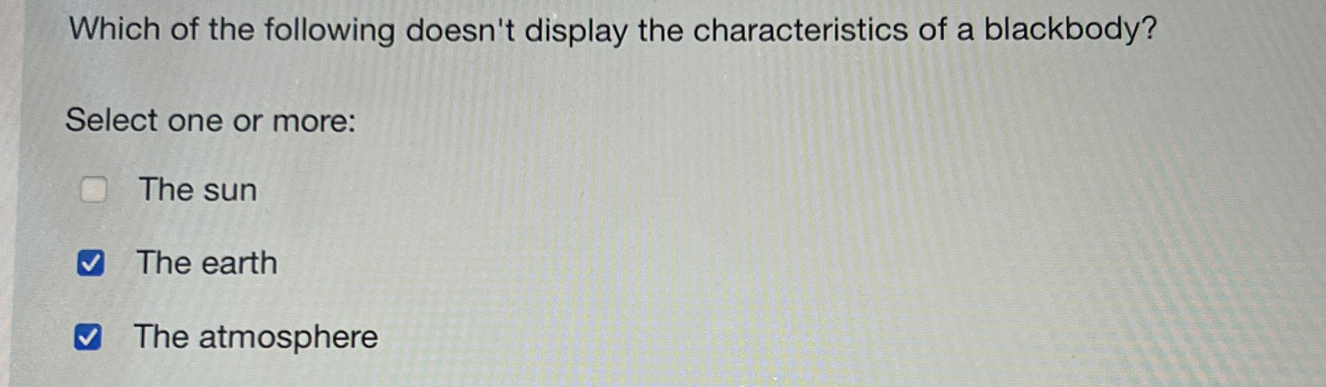 Solved Which of the following doesn't display the | Chegg.com