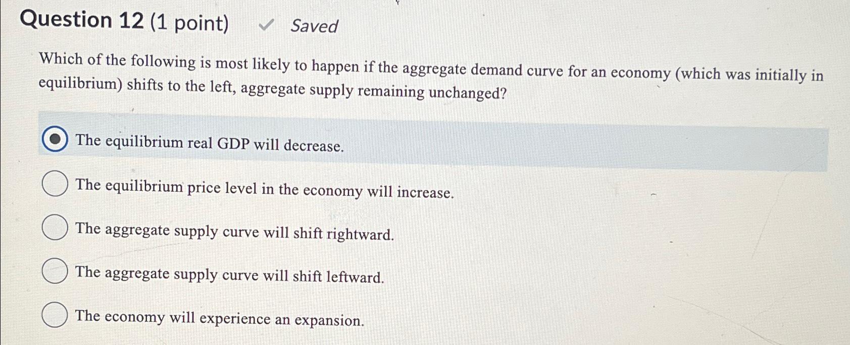 Solved Question 12 (1 ﻿point) ﻿SavedWhich of the following | Chegg.com