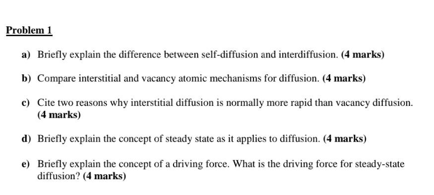 Solved Problem 1 a) Briefly explain the difference between | Chegg.com