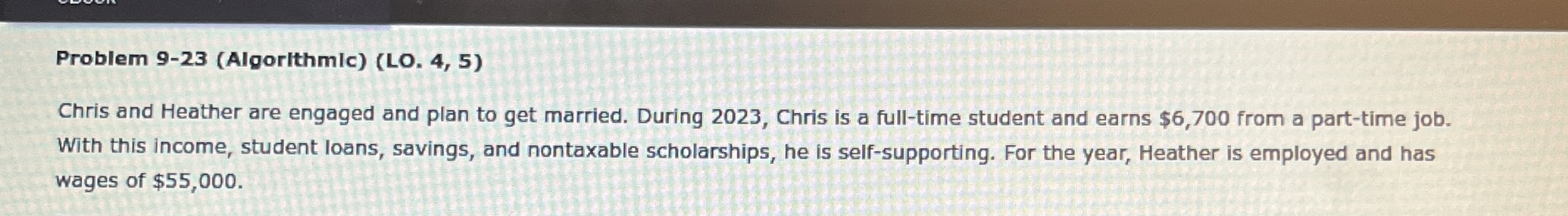 Solved Problem 9-23 (Algorithmic) (LO. 4, 5)Chris and | Chegg.com