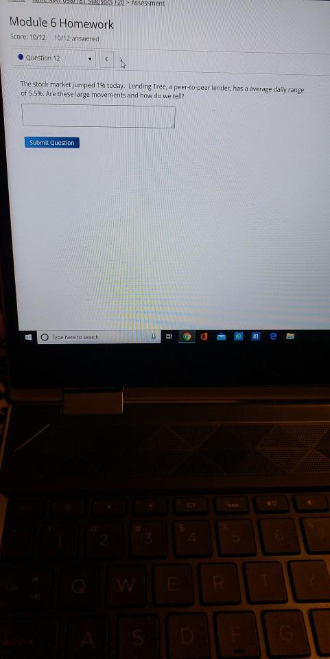 Solved Assessment Module 6 Homework Score: 10/12 10/12 | Chegg.com