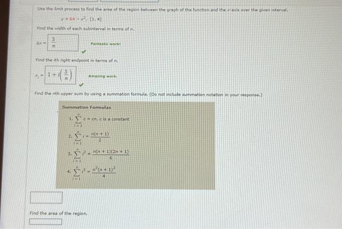 Solved y=6,4−x2,[1,4] Find the width of each subinterval in | Chegg.com