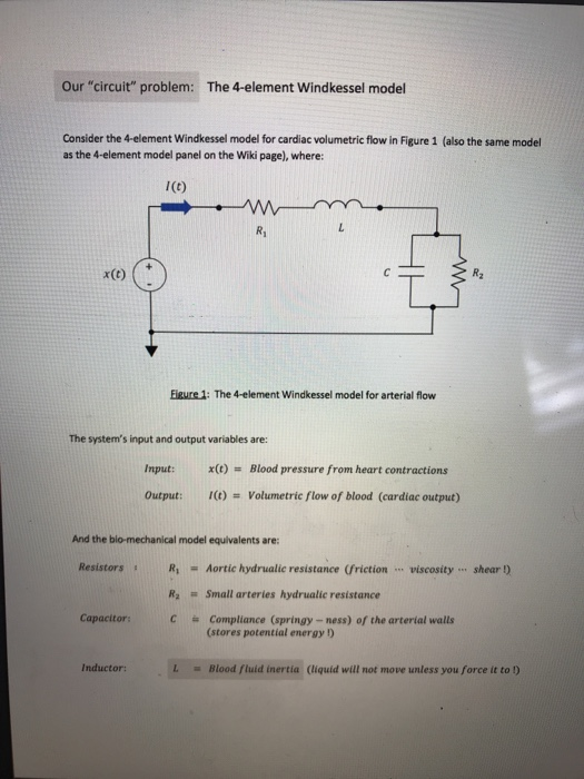Solved Our "circuit" problem: The 4-element Windkessel model | Chegg.com