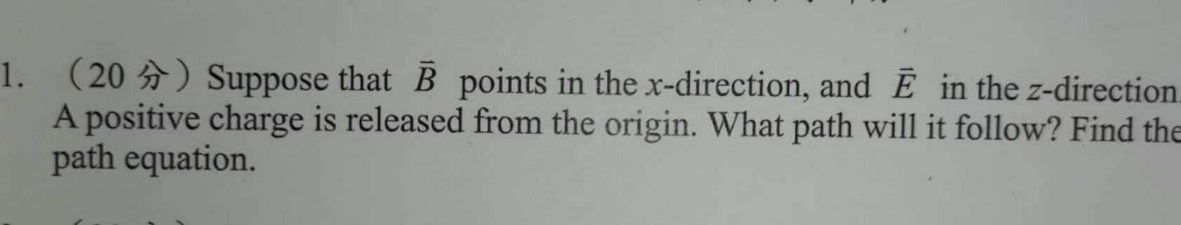 Solved (20 分) ﻿Suppose that vec(B) ﻿points in the | Chegg.com