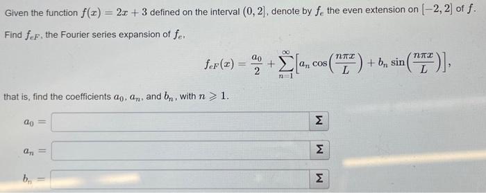 Solved Given the function f(x) = 5x + 2 defined on the | Chegg.com
