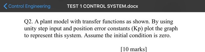 Solved Qla. In the past, control system used a human | Chegg.com