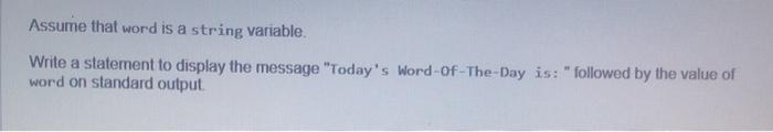 Solved Assume that word is a string variable. Write a | Chegg.com