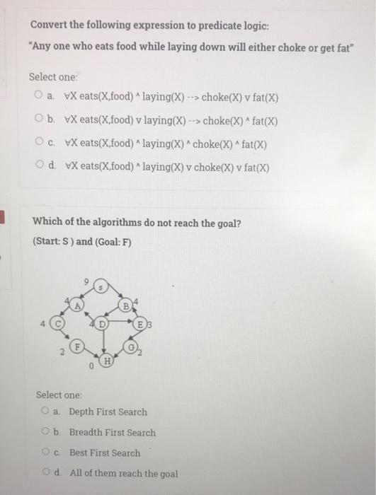 Solved Convert the following expression to predicate logic: | Chegg.com