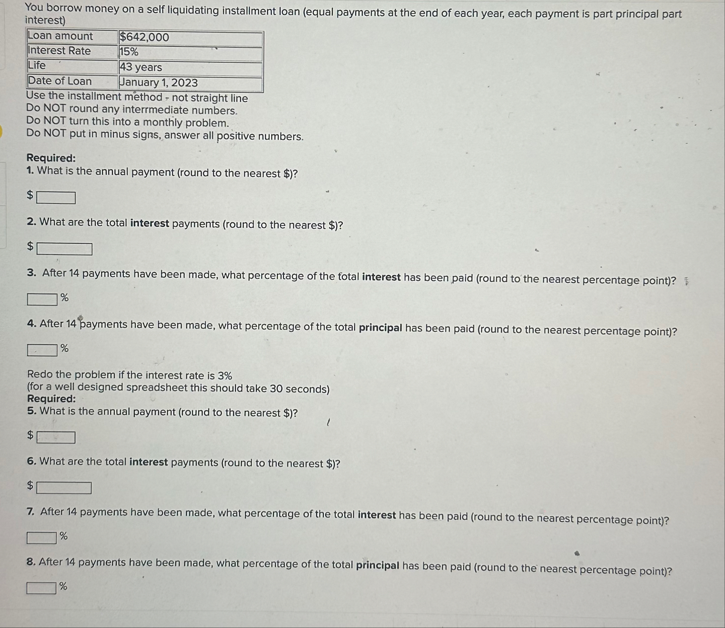 Solved You borrow money on a self liquidating installment | Chegg.com