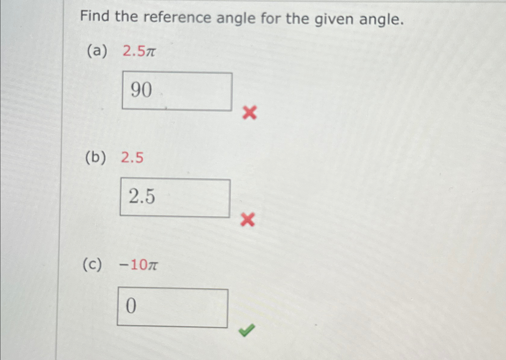 Solved Find the reference angle for the given | Chegg.com