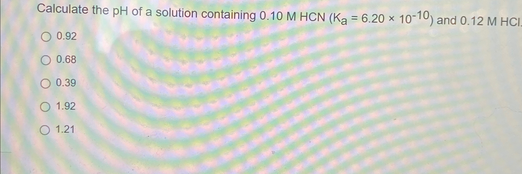Solved Calculate the pH ﻿of a solution containing | Chegg.com