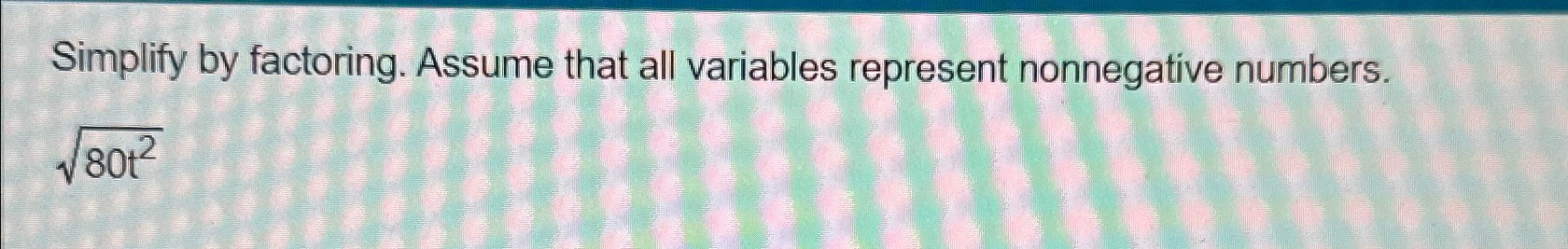Solved Simplify by factoring. Assume that all variables | Chegg.com