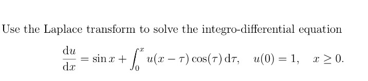 Solved Use the Laplace transform to solve the | Chegg.com