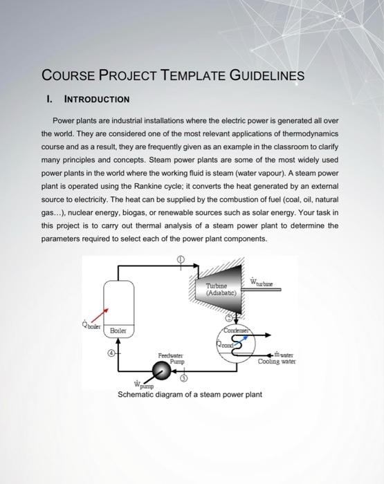 COURSE PROJECT TEMPLATE GUIDELINES 1. INTRODUCTION | Chegg.com