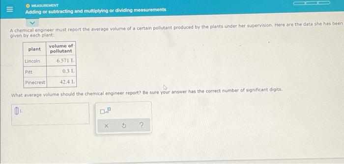 Solved O MEASUREMENT Adding or subtracting and multiplying | Chegg.com