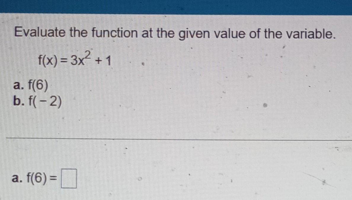 Solved Evaluate the function at the given value of the | Chegg.com