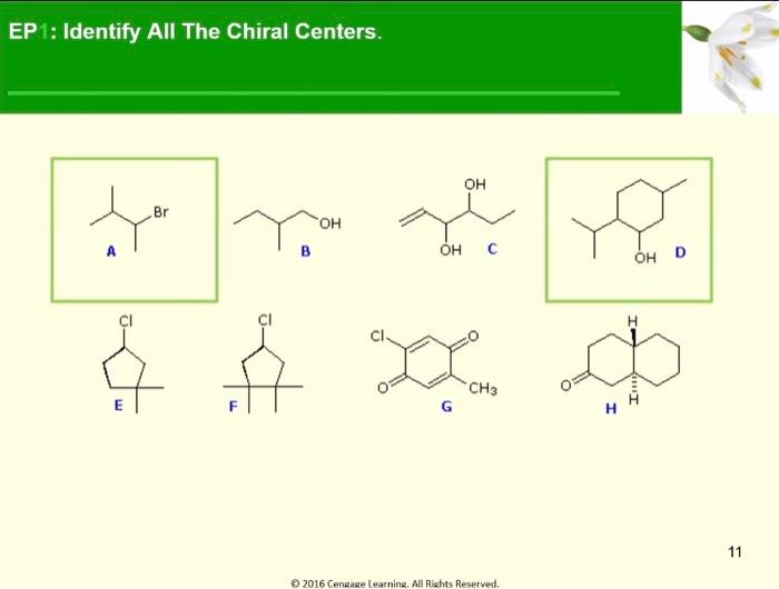 EP1: Identify All The Chiral Centers. 11 | Chegg.com