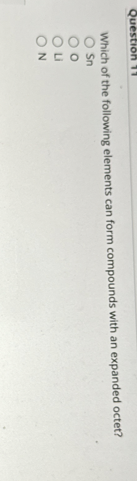 Solved Which of the following elements can form compounds | Chegg.com