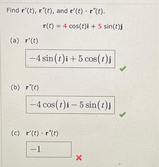 Solved Find r′(t),r′′(t), and r′(t)⋅r′′(t) | Chegg.com