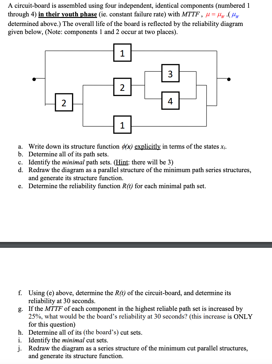 Solved A circuit-board is assembled using four independent, | Chegg.com