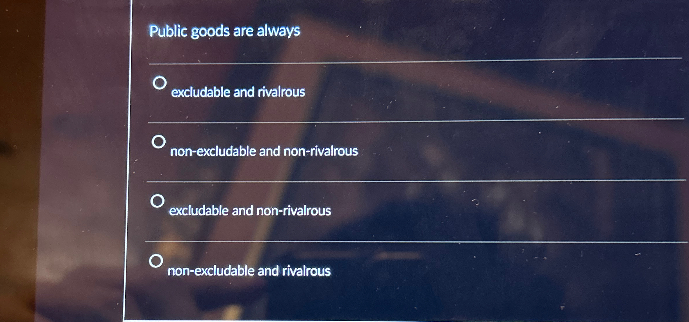 Solved Public goods are alwaysexcludable and | Chegg.com