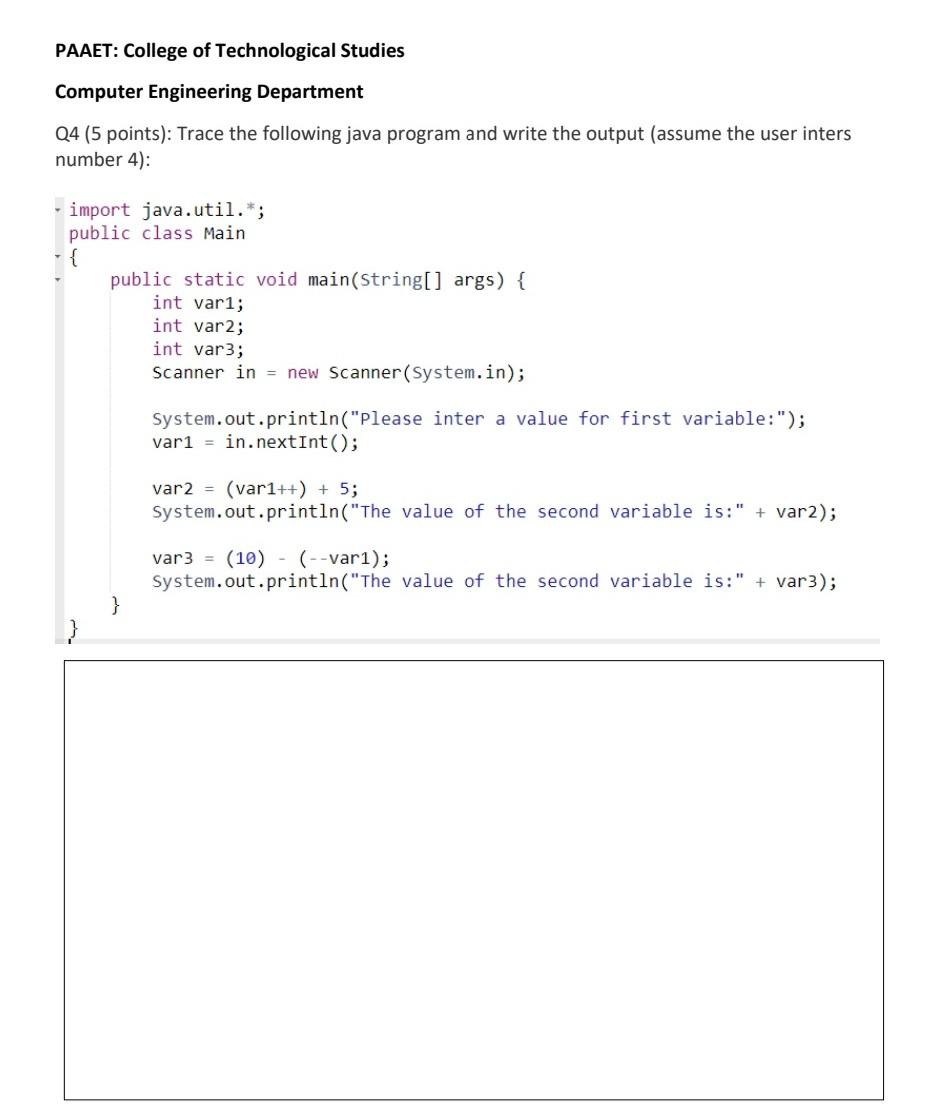Solved Q1 (5 points) Write a java statement to do each of | Chegg.com