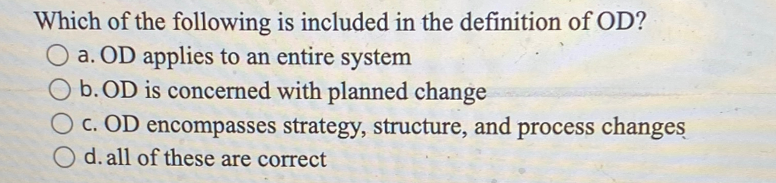 Solved Which of the following is included in the definition | Chegg.com