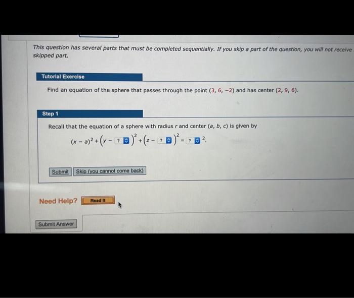 Solved This question has several parts that must be | Chegg.com