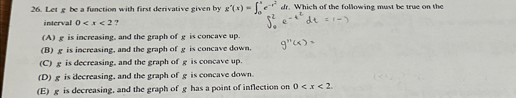 Solved Let g ﻿be a function with first derivative given by | Chegg.com