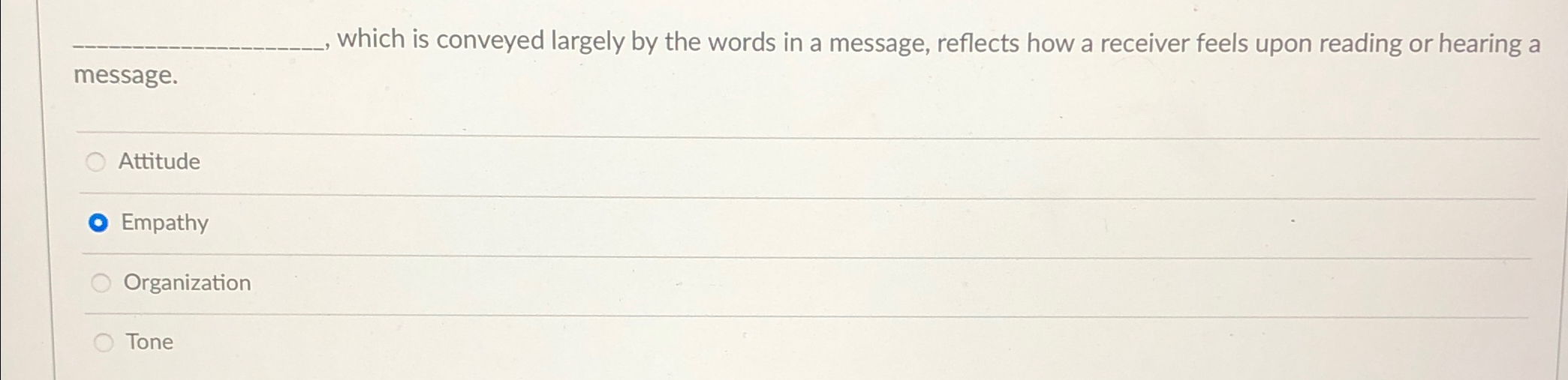 Solved which is conveyed largely by the words in a message, | Chegg.com