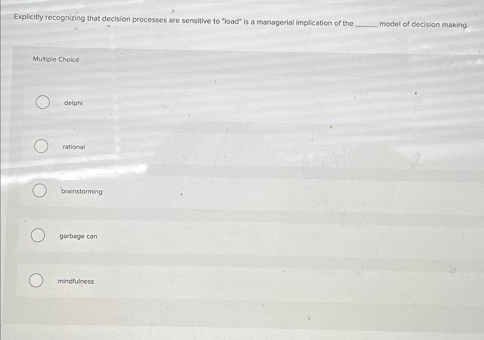 Solved Explicitly recognizing that decision processes are | Chegg.com