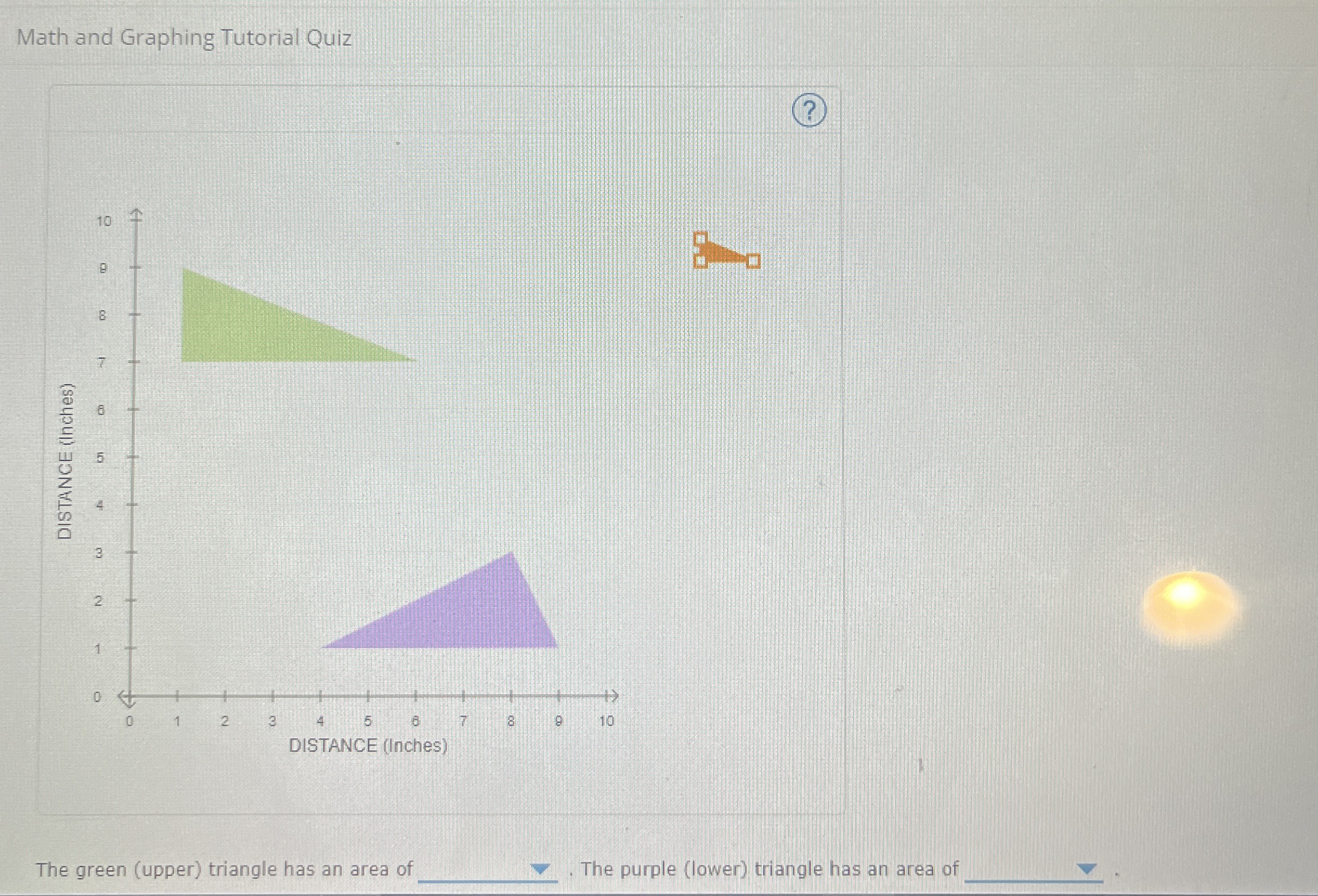 Math and Graphing Tutorial QuizThe green (upper) | Chegg.com