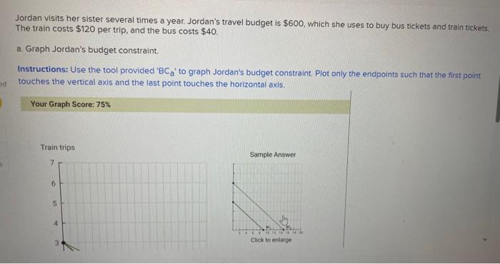 Jordan visits her sister several times a year. | Chegg.com